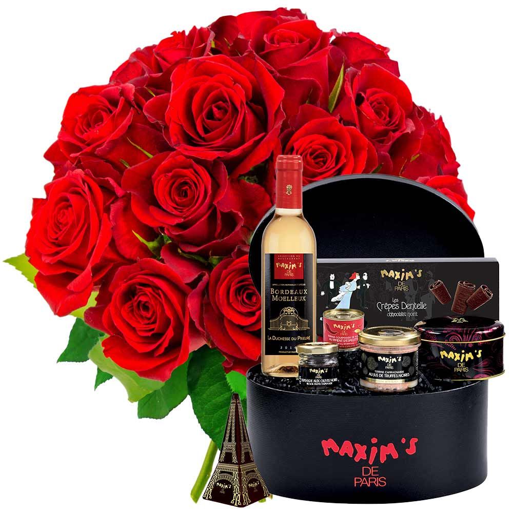 Cadeaux Gourmands "15 ROSES ROUGES + COFFRET BLACK IS BEAUTIFUL ...