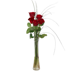 Bouquet de 5 roses rouges - Livraison Express | Florajet