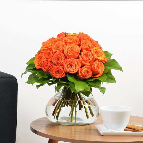 Bouquet de 30 Roses Orange - Livraison en Express | Florajet
