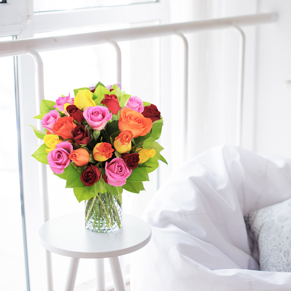 Bouquet 20 Roses Multicolores - Livraison Express | Florajet
