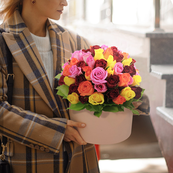 Bouquet 60 Roses Multicolores - Livraison Express | Florajet