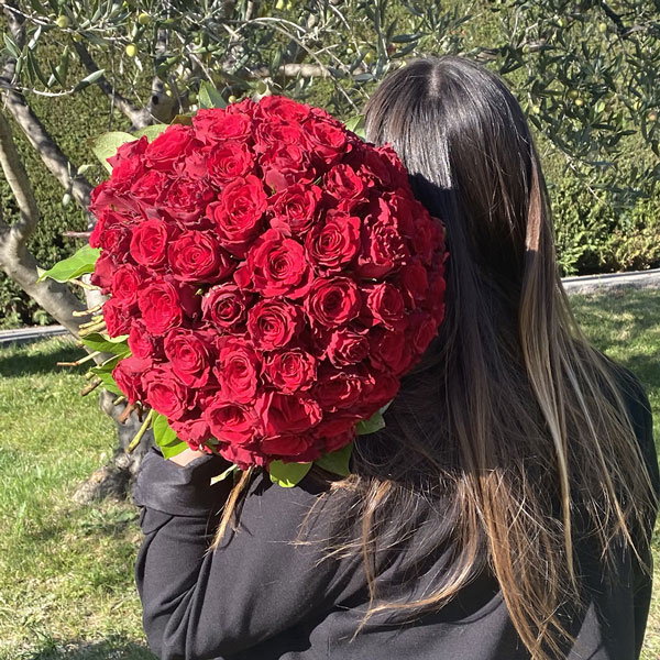 Bouquet de roses "BOUQUET DE 80 ROSES ROUGES" - Livraison Express ...