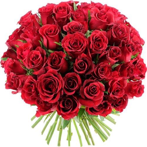 Bouquet de roses "45 ROSES ROUGES + VASE" - Livraison en France | Florajet